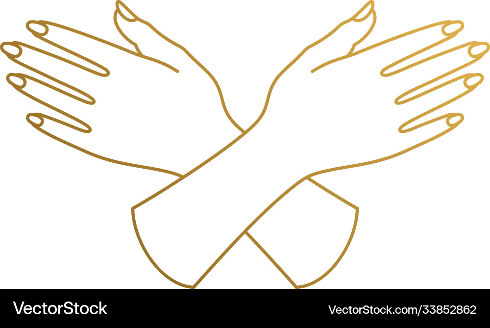 Icon female hands with manicure hand Royalty Free Vector