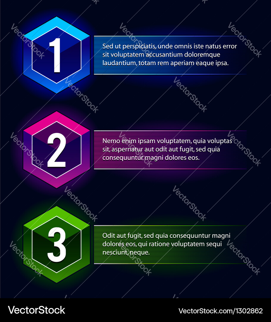 Number options banners Royalty Free Vector Image