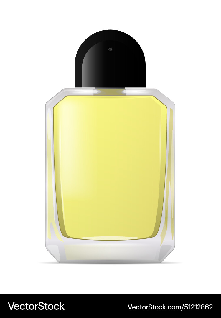 Perfume bottle on white background realistic Vector Image