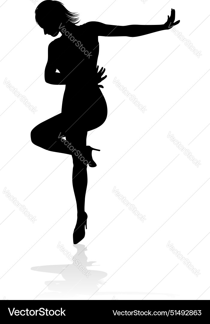 Dance dancer silhouette Royalty Free Vector Image