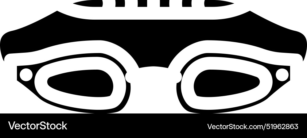 Goggles ppe protective equipment glyph icon Vector Image