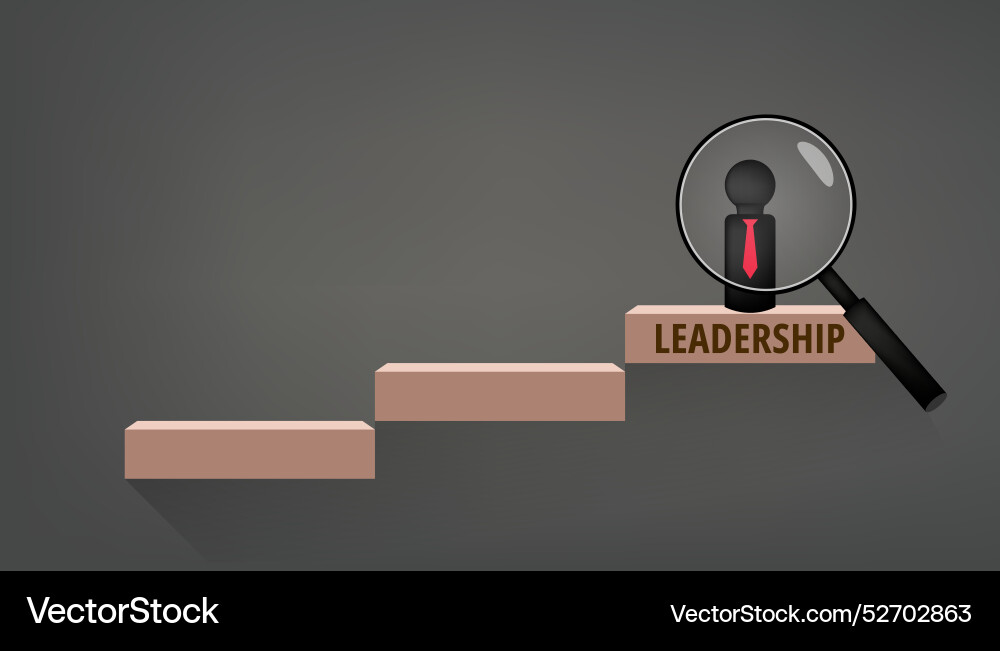 Leadership and personal growth concept self Vector Image