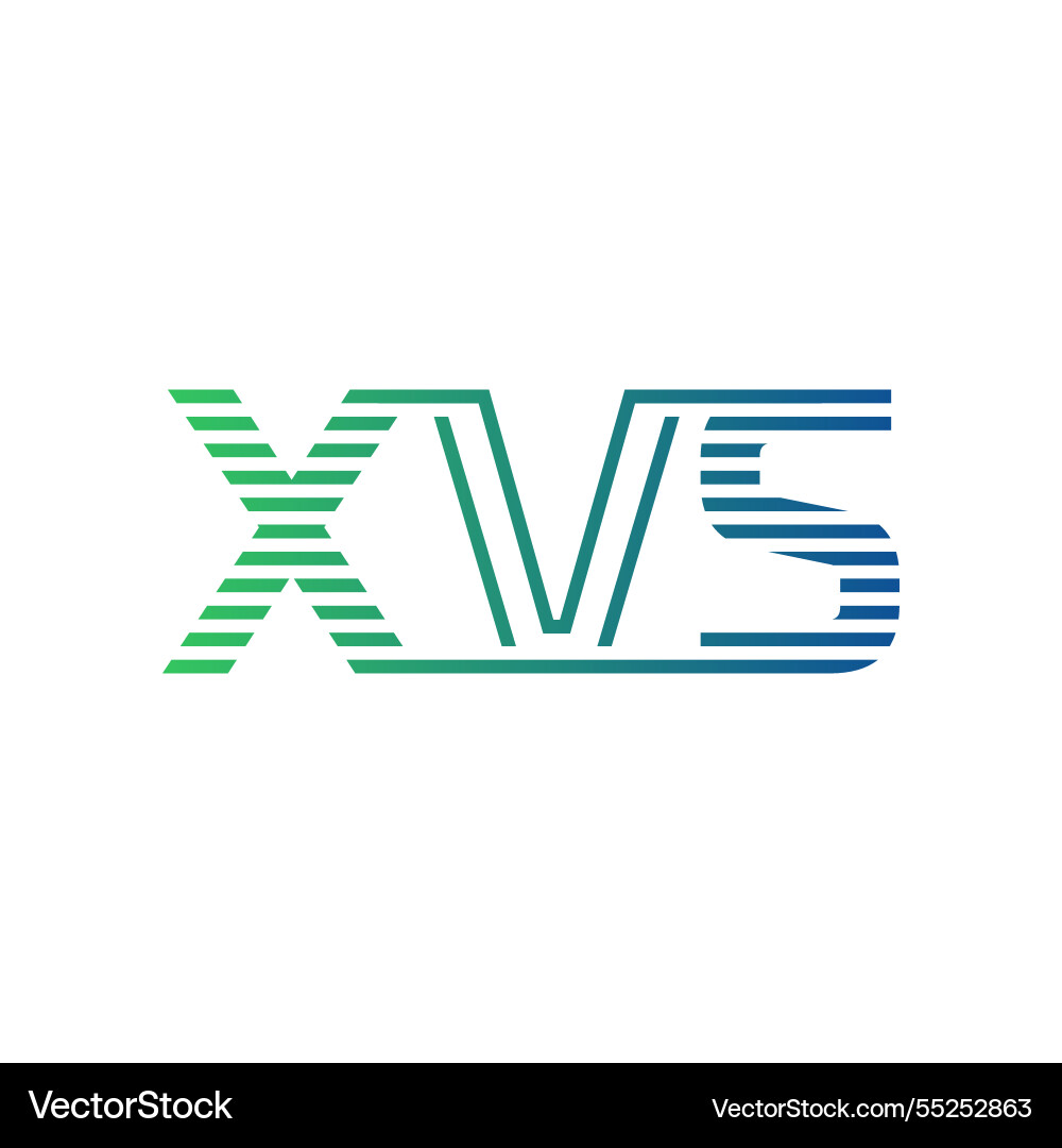 Modern xvs logo design letter minimalist Vector Image