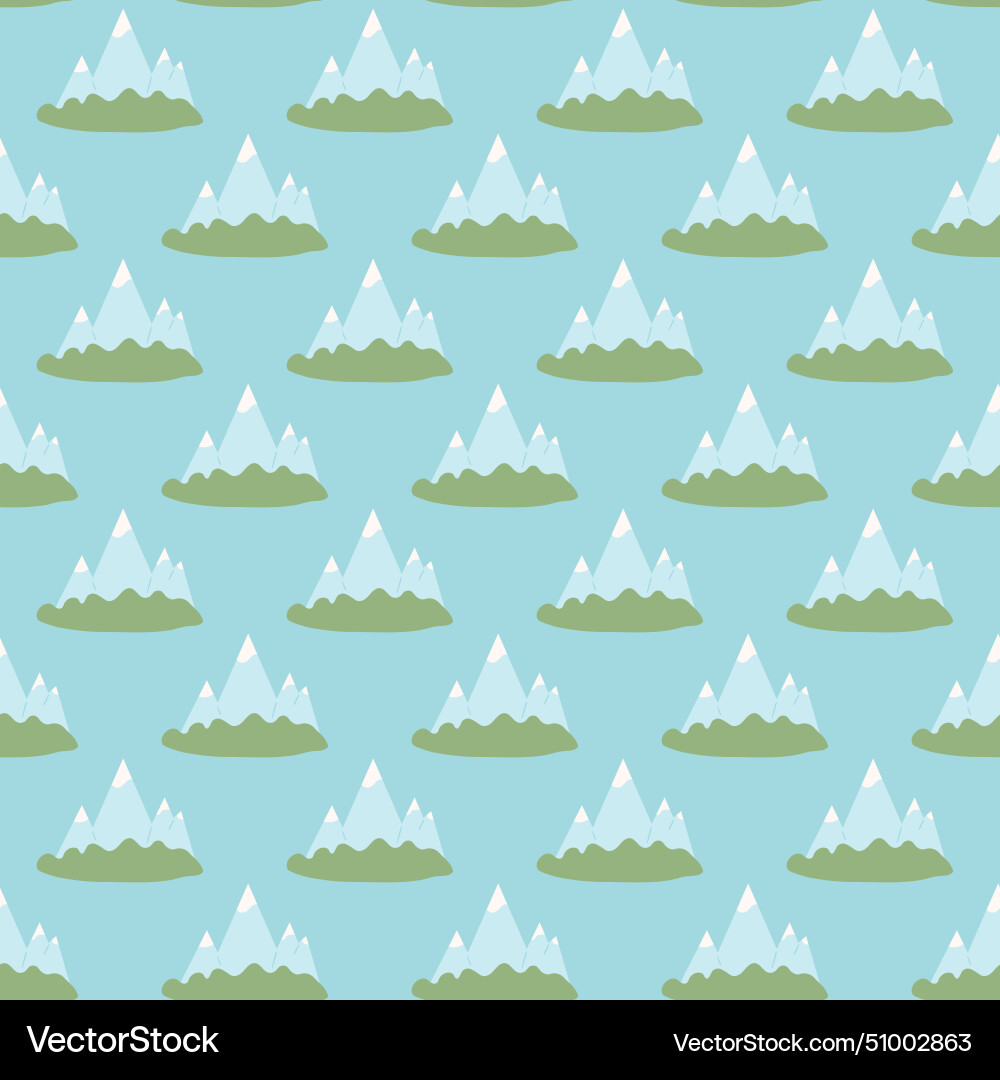 Mountain seamless pattern tourism endless Vector Image