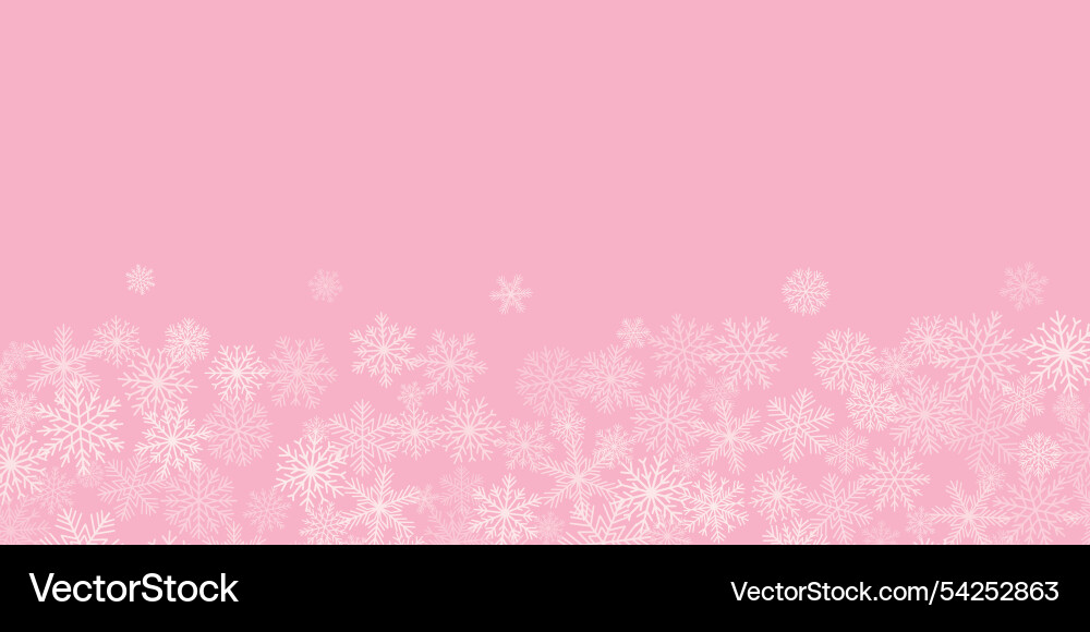 Pastel pink cute girly winter background snow Vector Image