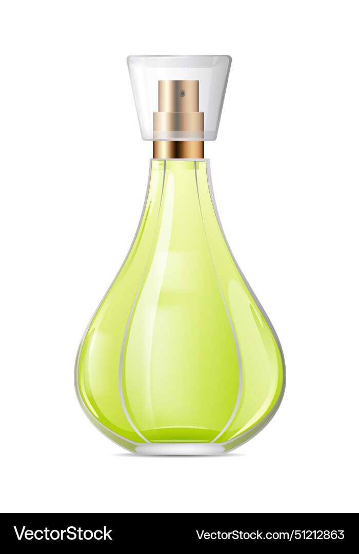 Perfume bottle on white background realistic Vector Image