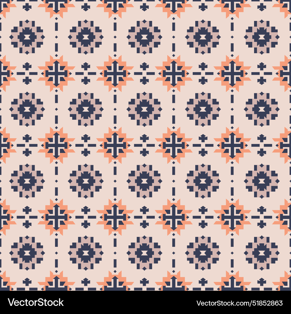 Seamless pattern native asia fabric geometry Vector Image