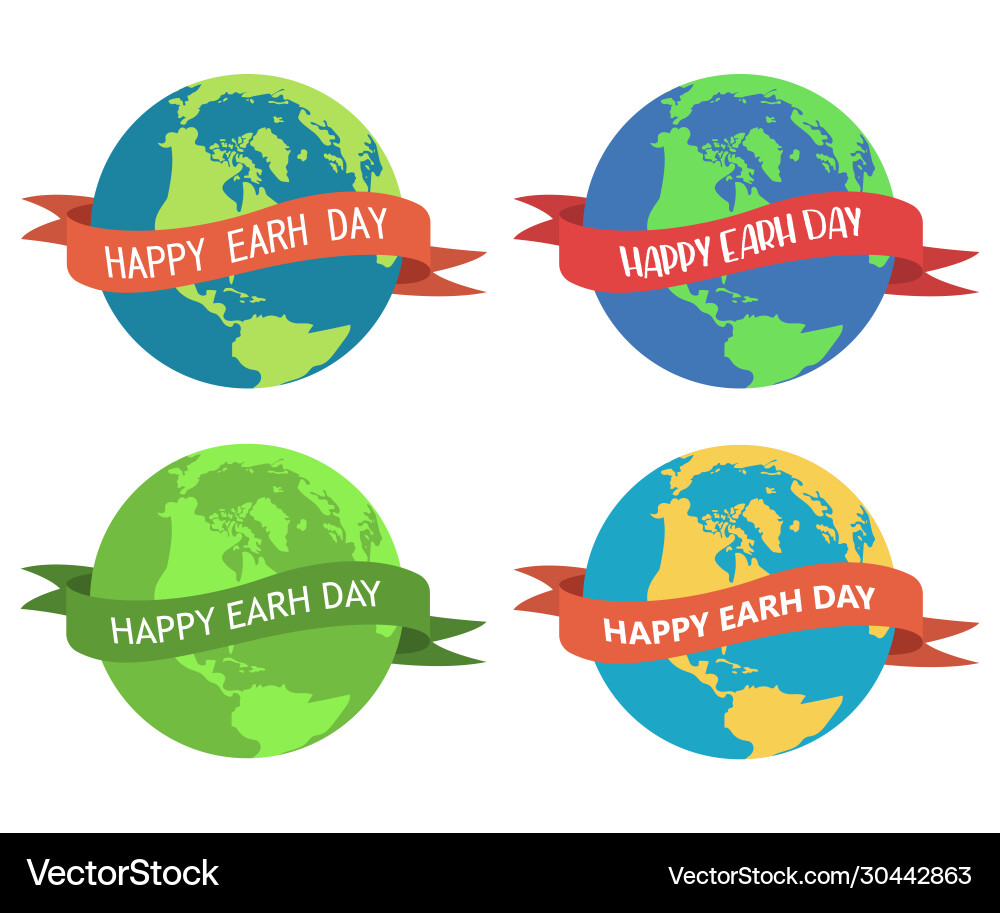 Tag der Erde Lizenzfreies Vektorbild - VectorStock