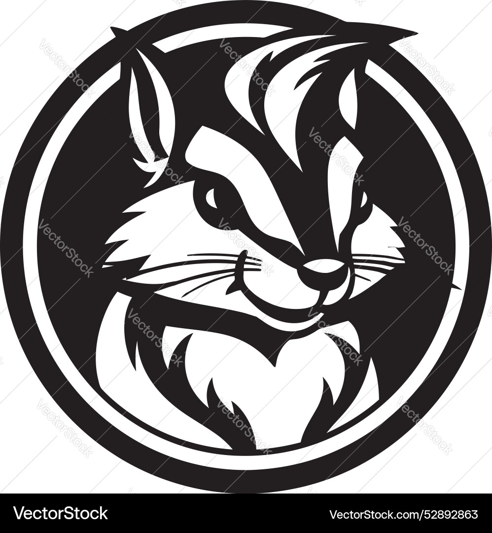 Unique chipmunk logo design modern Royalty Free Vector Image
