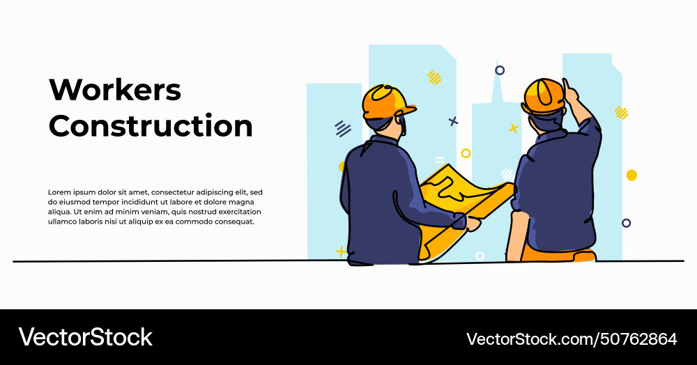 Construction contractors Royalty Free Vector Image