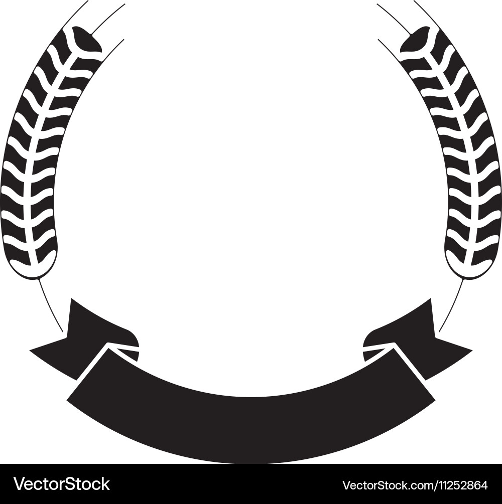 Isolated wheat ear with ribbon design Royalty Free Vector