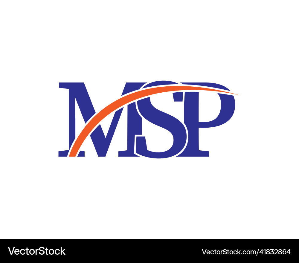 Msp letter logo design icon Royalty Free Vector Image