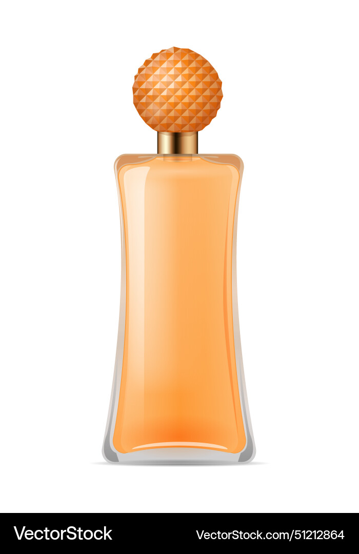 Perfume bottle on white background realistic Vector Image