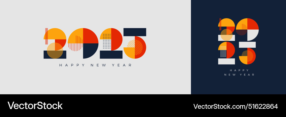 Premium number design 2025 design to welcome the Vector Image
