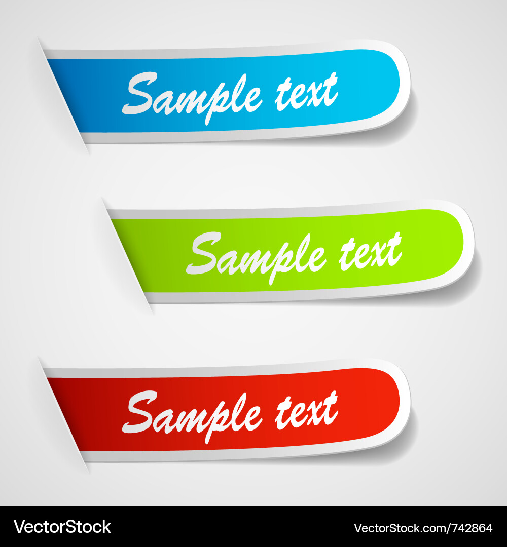 Sticker labels Royalty Free Vector Image - VectorStock