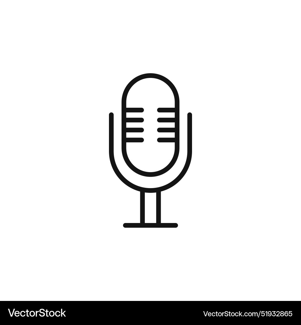 Audio microphone icon ideal for podcasts and Vector Image