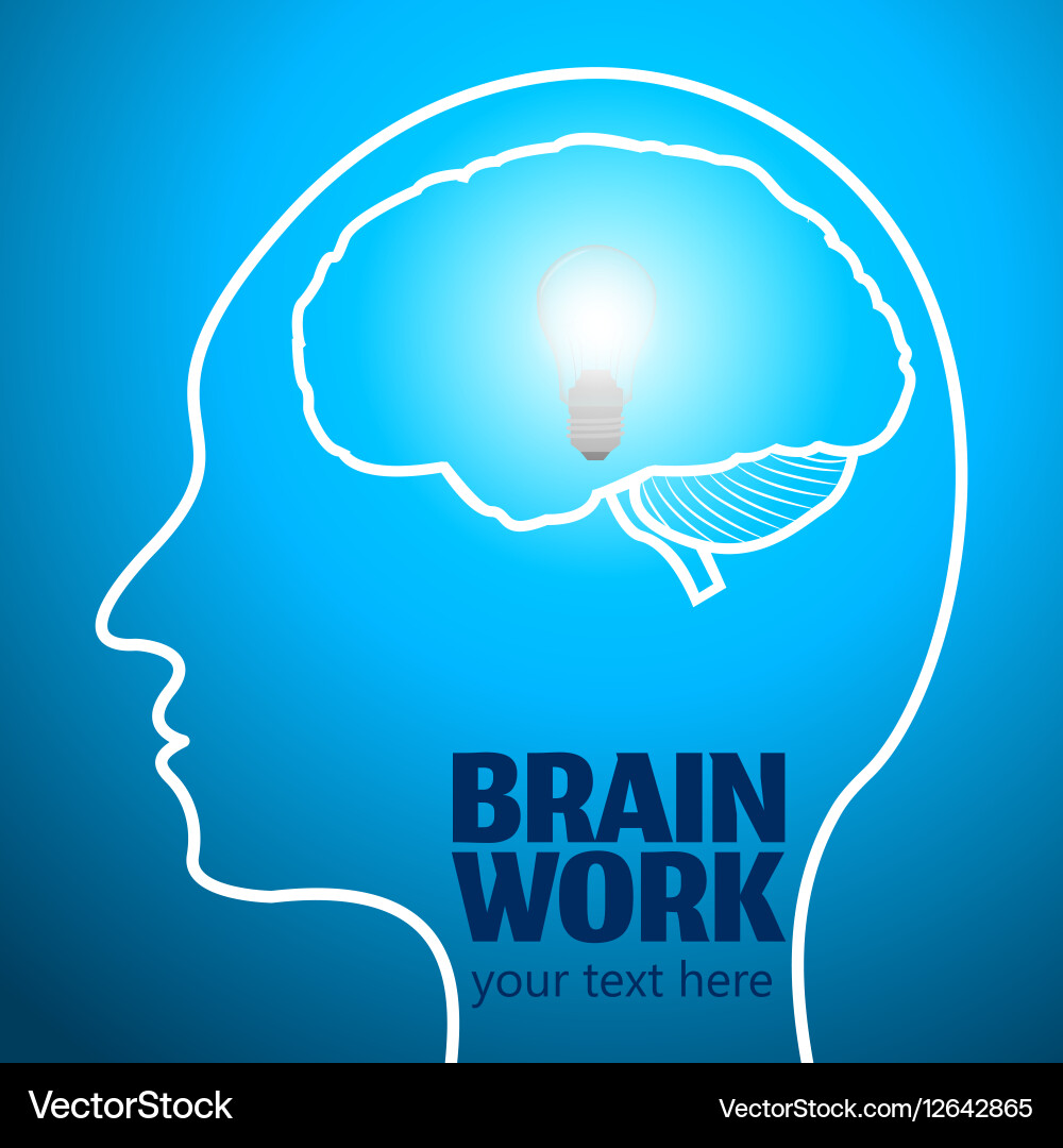 Brain work 1 Royalty Free Vector Image - VectorStock
