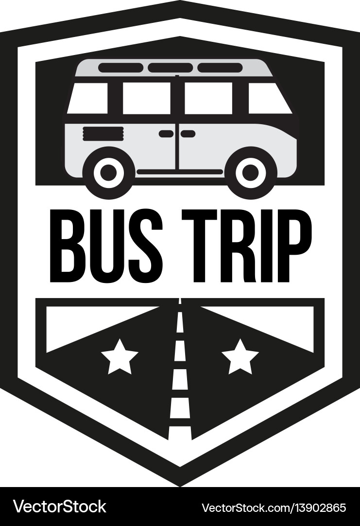 Bus trip logo Royalty Free Vector Image - VectorStock