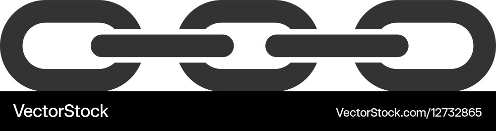 Chain flat icon Royalty Free Vector Image - VectorStock