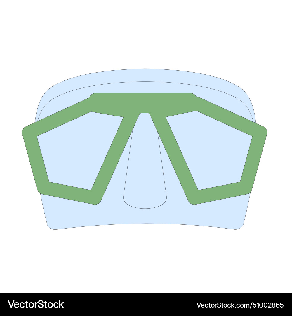 Diving mask scuba isolated on white Royalty Free Vector