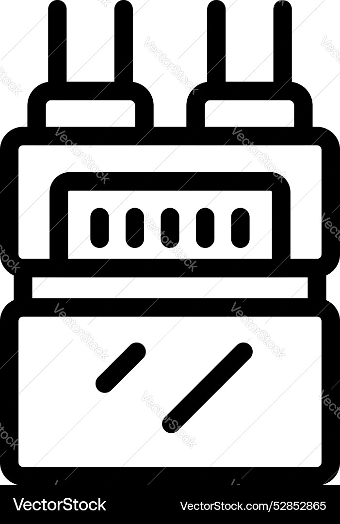 Electric fuse box protecting electrical circuit Vector Image