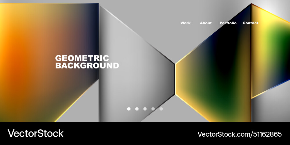 Geometric display device with colorful triangles Vector Image