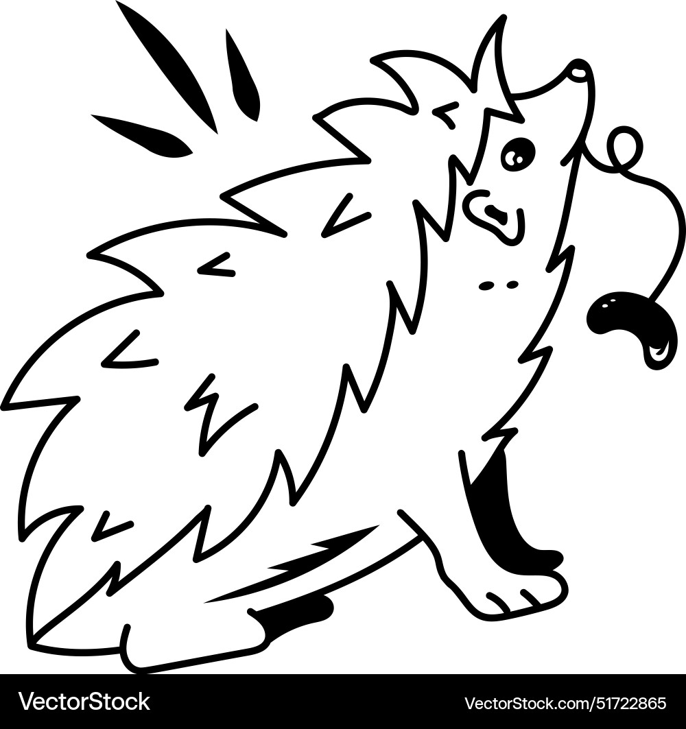 Hedgehog eating Royalty Free Vector Image - VectorStock