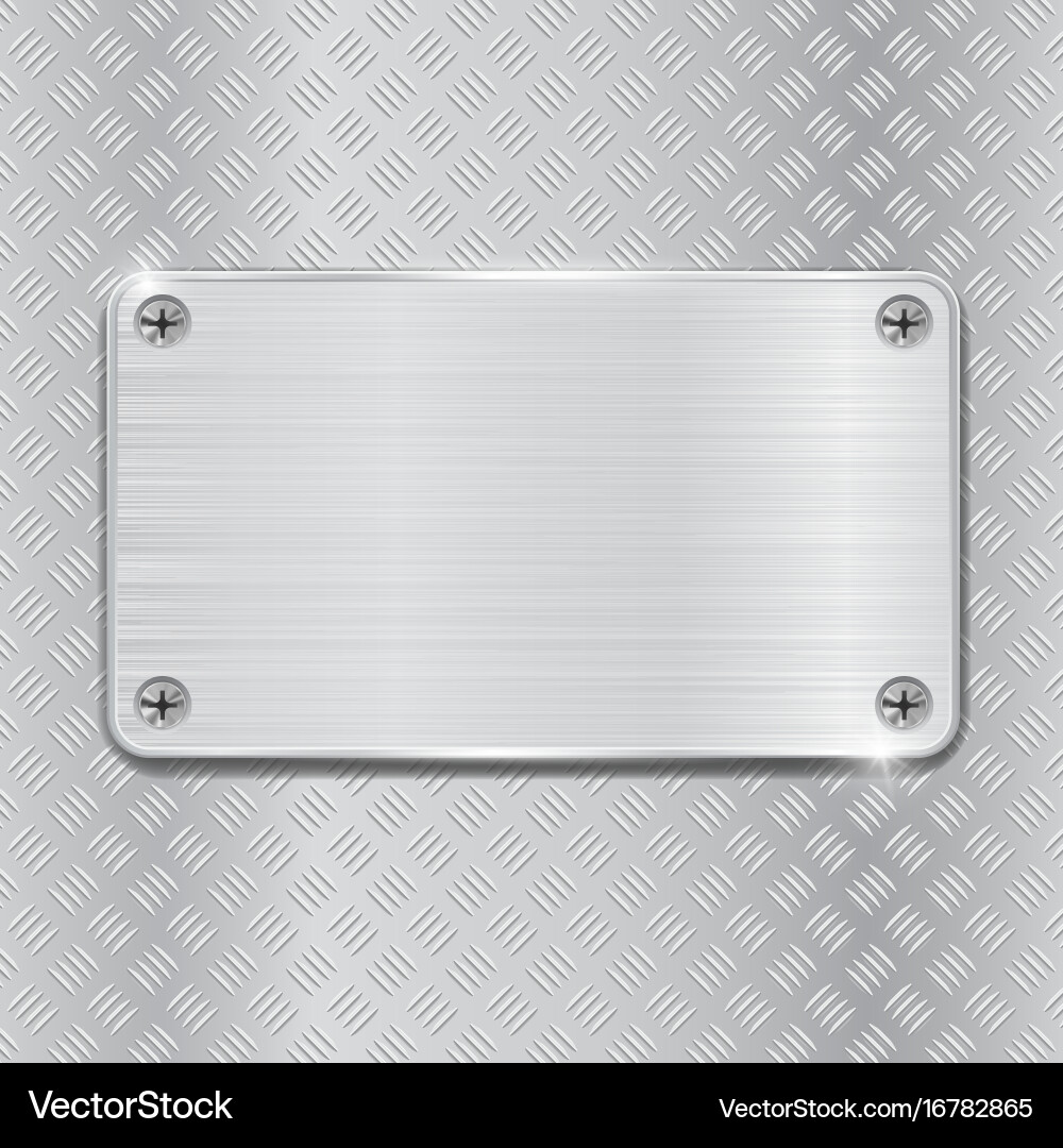 Metallic Plate with Non-Slip Texture Royalty Free Vector