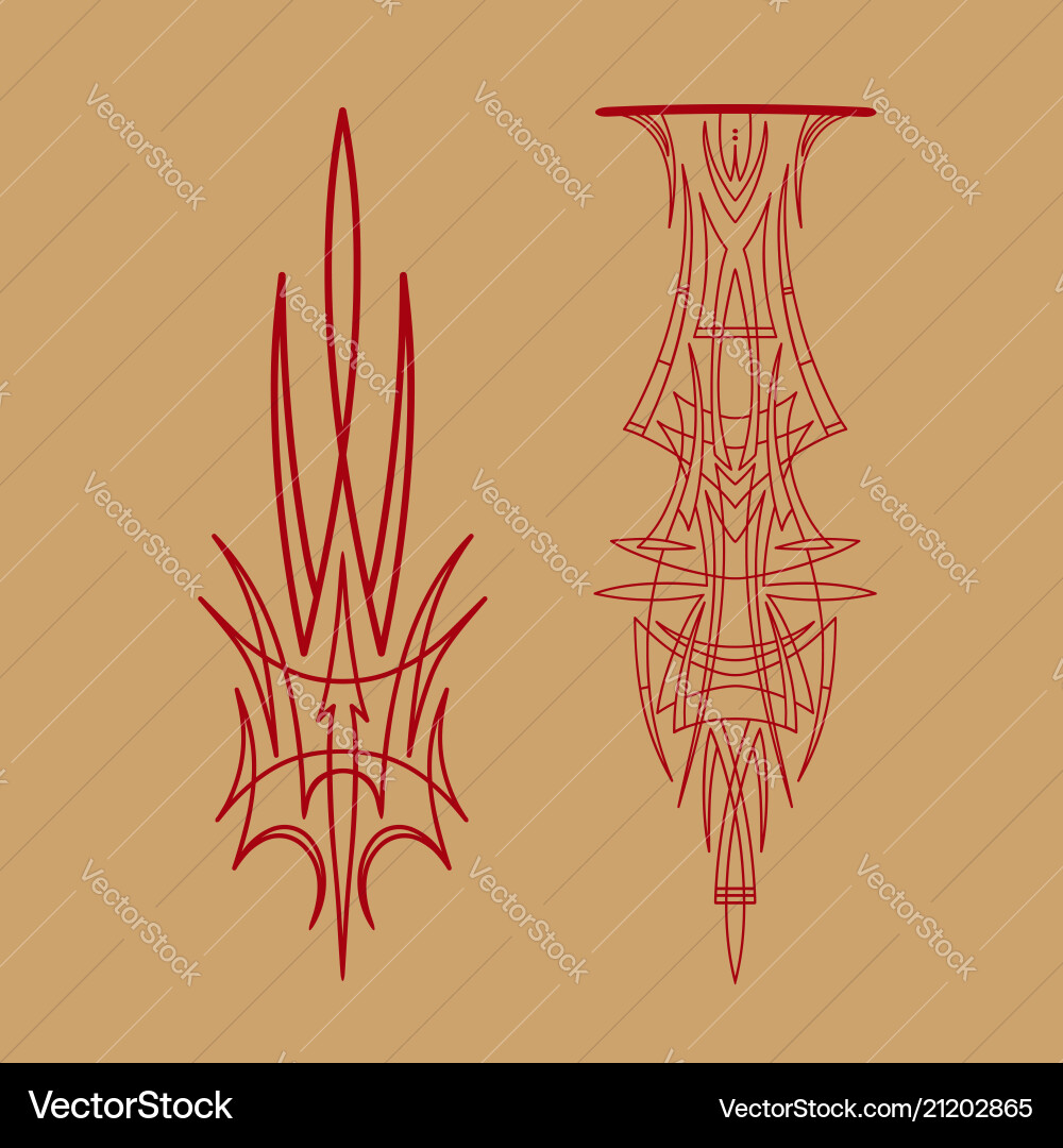 Pinstripe graphics car racing vehicle Royalty Free Vector