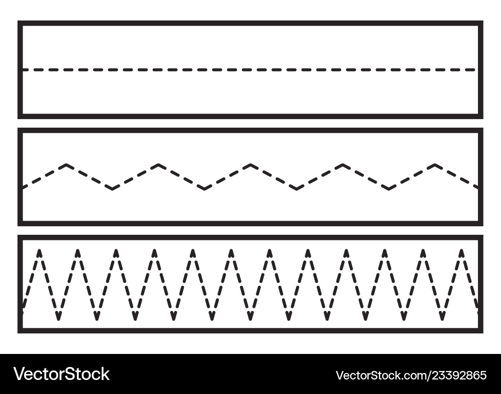 Tracing lines for preschool or kindergarten Vector Image