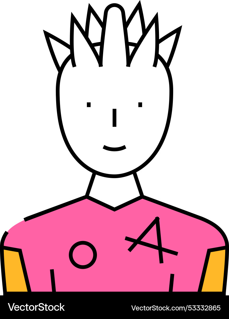 Youth man icon color Royalty Free Vector Image