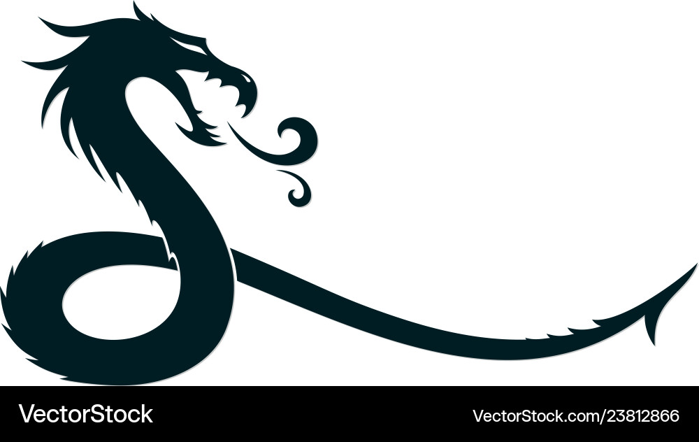A dragon symbol Royalty Free Vector Image - VectorStock