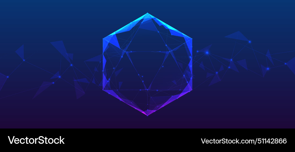 Abstract hexagon space with futuristic technology Vector Image