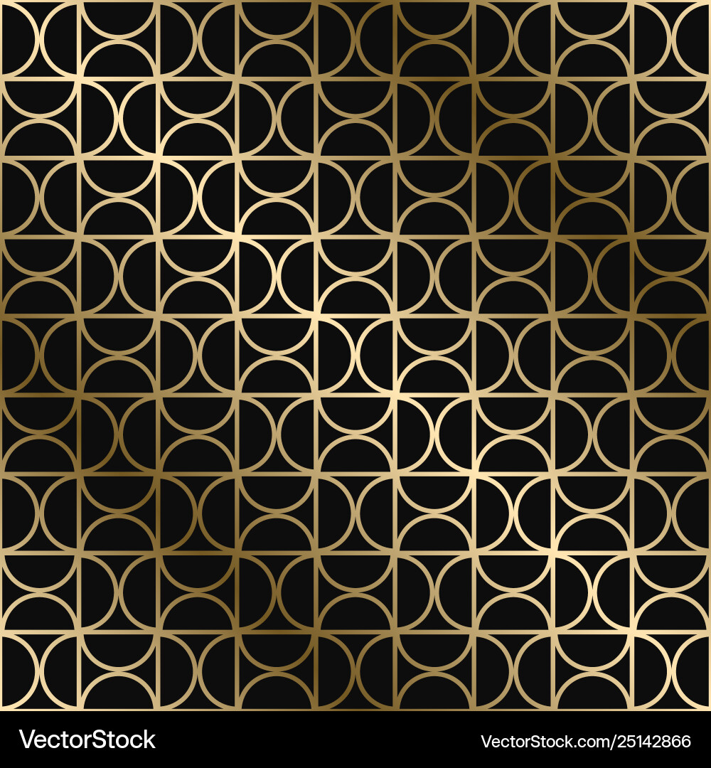 Art Deco Gold Geometric Pattern Royalty Free Vector Image