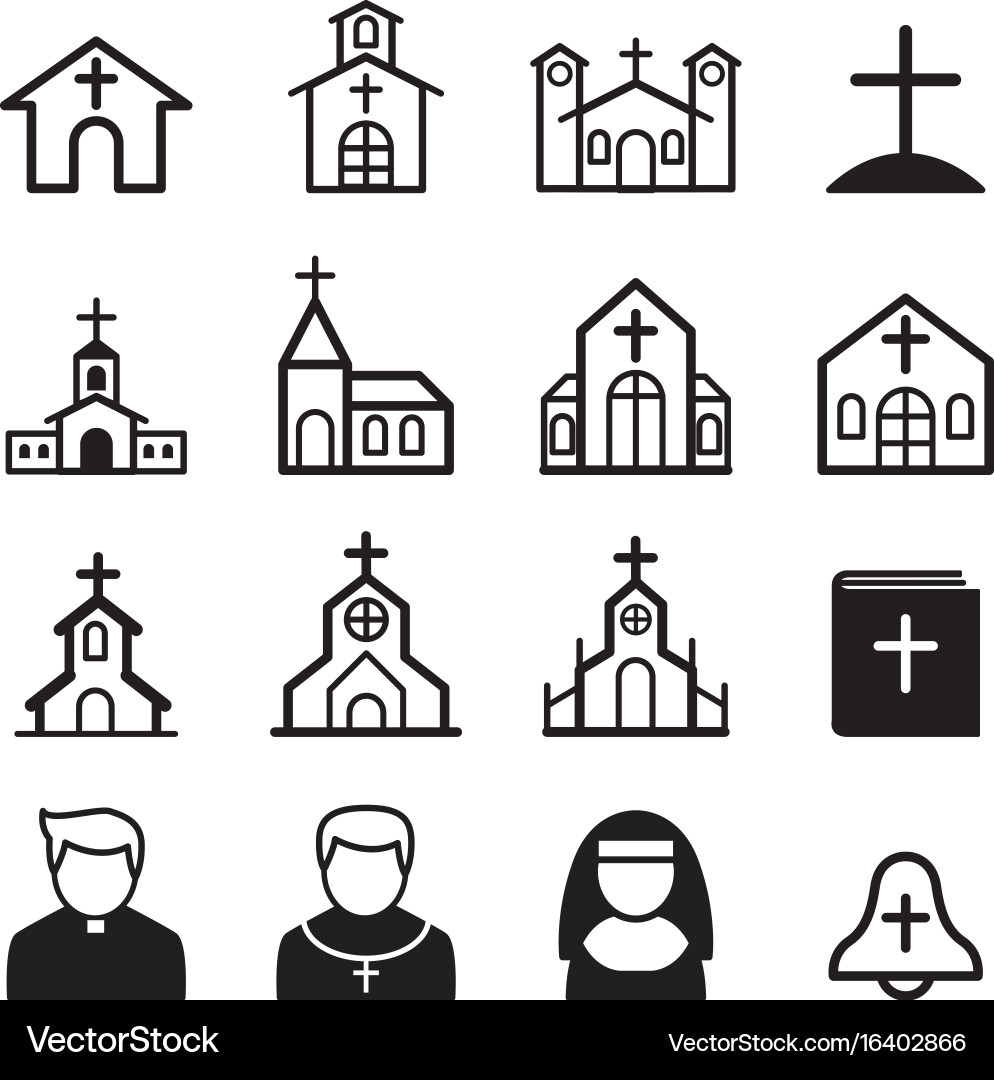 Church icon Royalty Free Vector Image - VectorStock