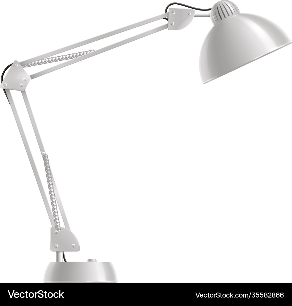 Desktop lamp realistic composition Royalty Free Vector Image