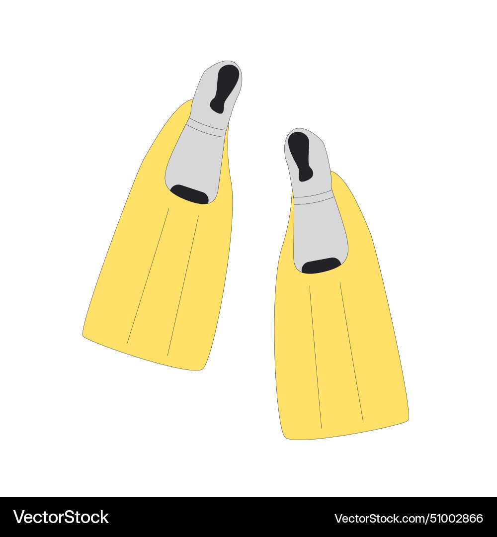 Flipper isolated on white background pair Vector Image