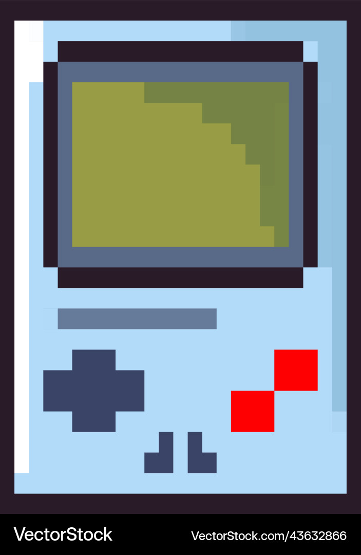 Game console pixel art Royalty Free Vector Image