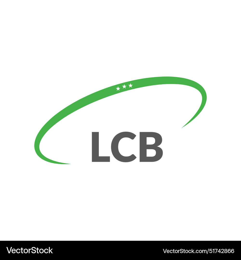 Lcb letter logo design on white background Vector Image