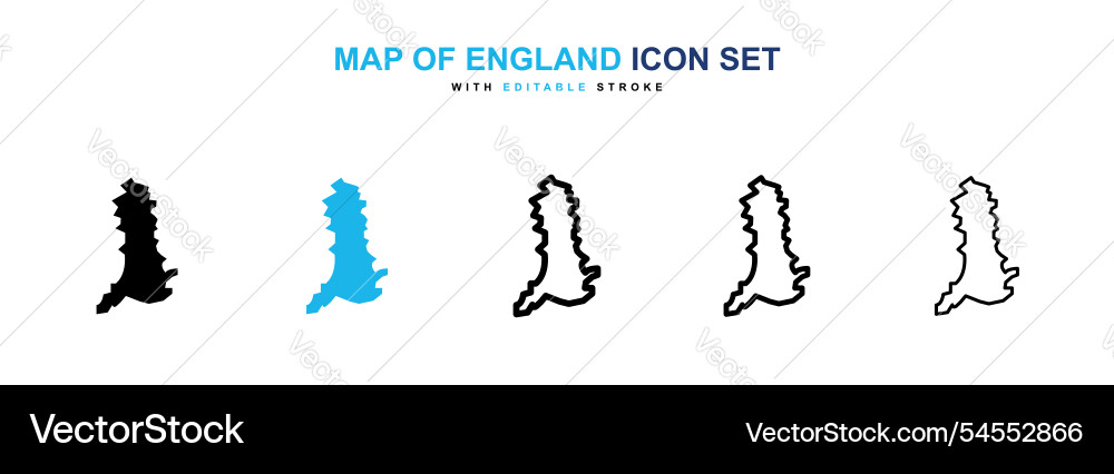 Map of england icon Royalty Free Vector Image - VectorStock