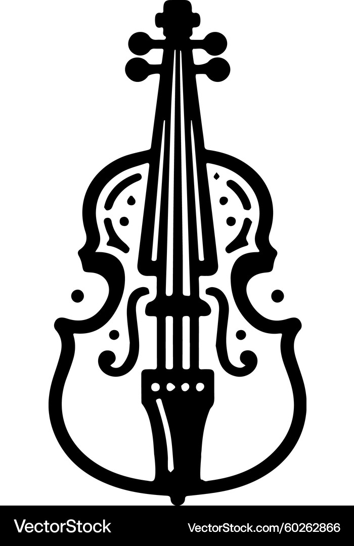 Minimalist Violin Icon - Modern Silhouette – Royalty-Free Vector ...