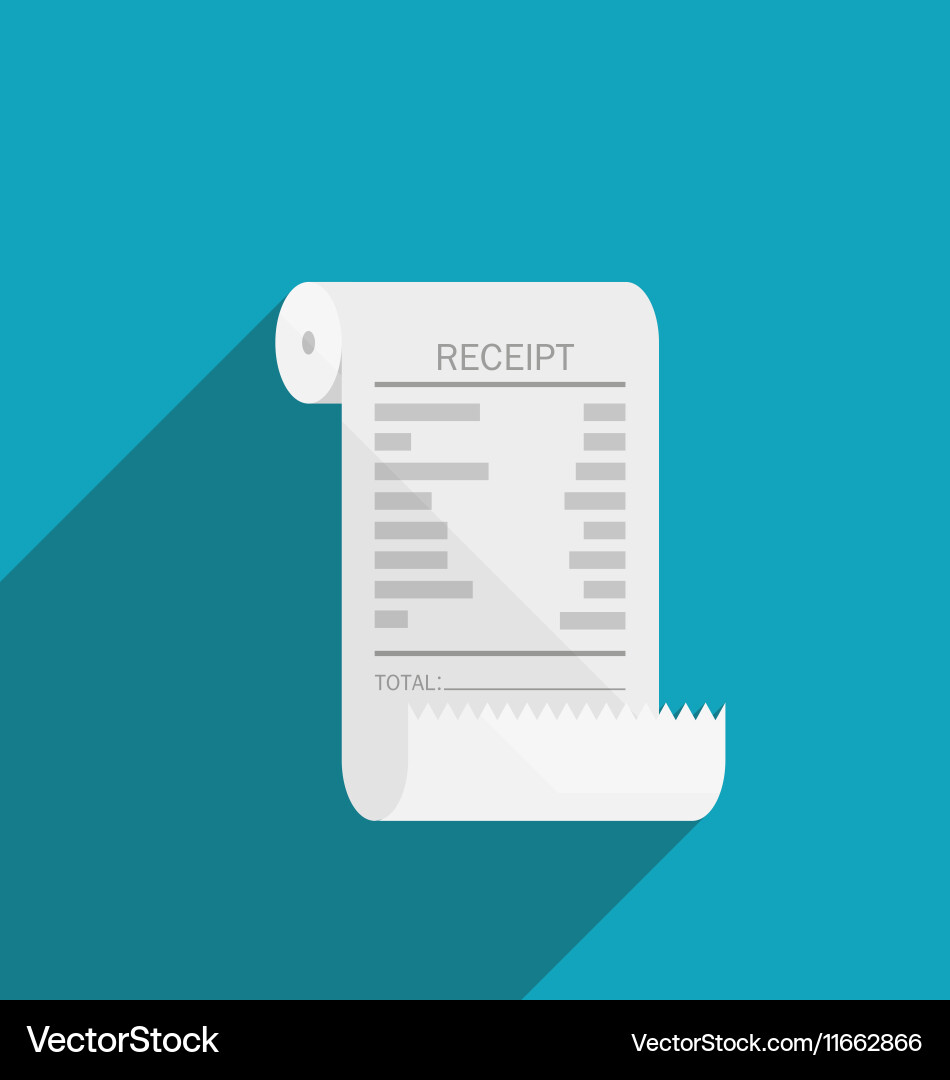 Receipt Roll Icon - Bill Payment Royalty Free Vector Image