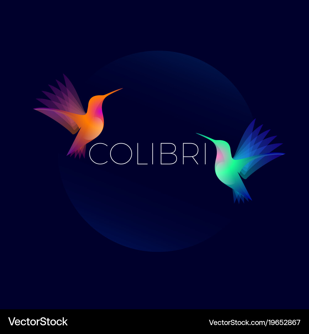 Colibri logo Royalty Free Vector Image - VectorStock