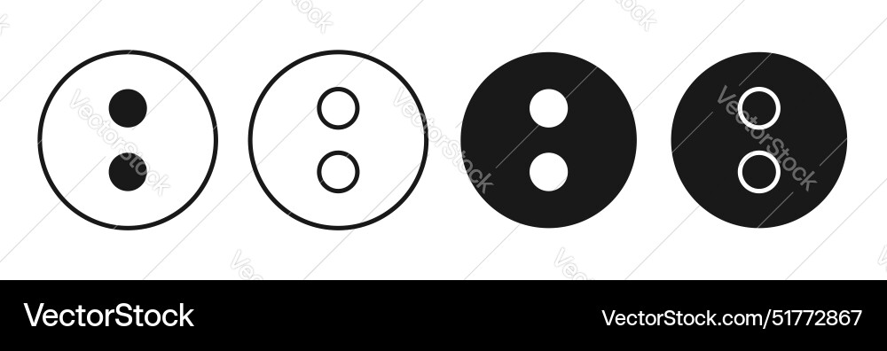 Colon line sign set Royalty Free Vector Image - VectorStock