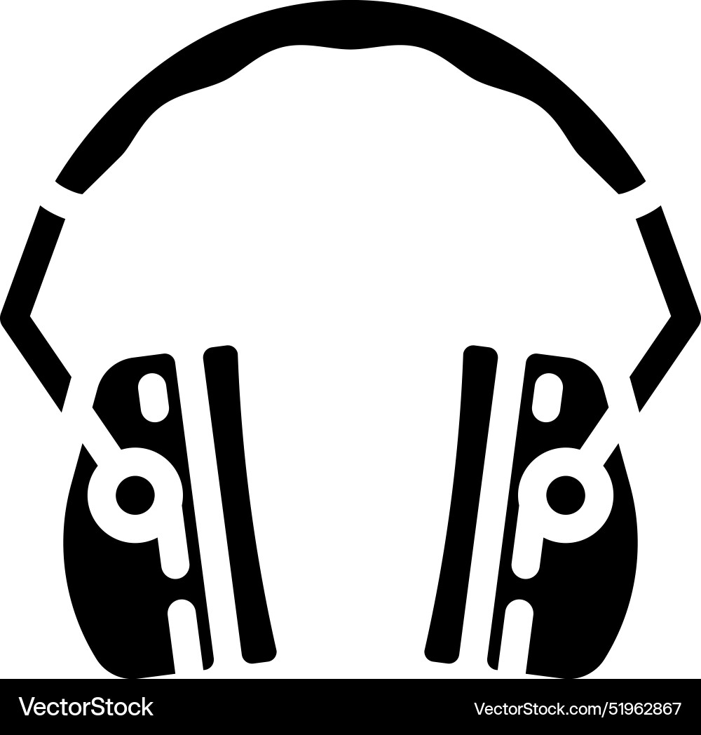 Ear protectors ppe protective equipment glyph icon