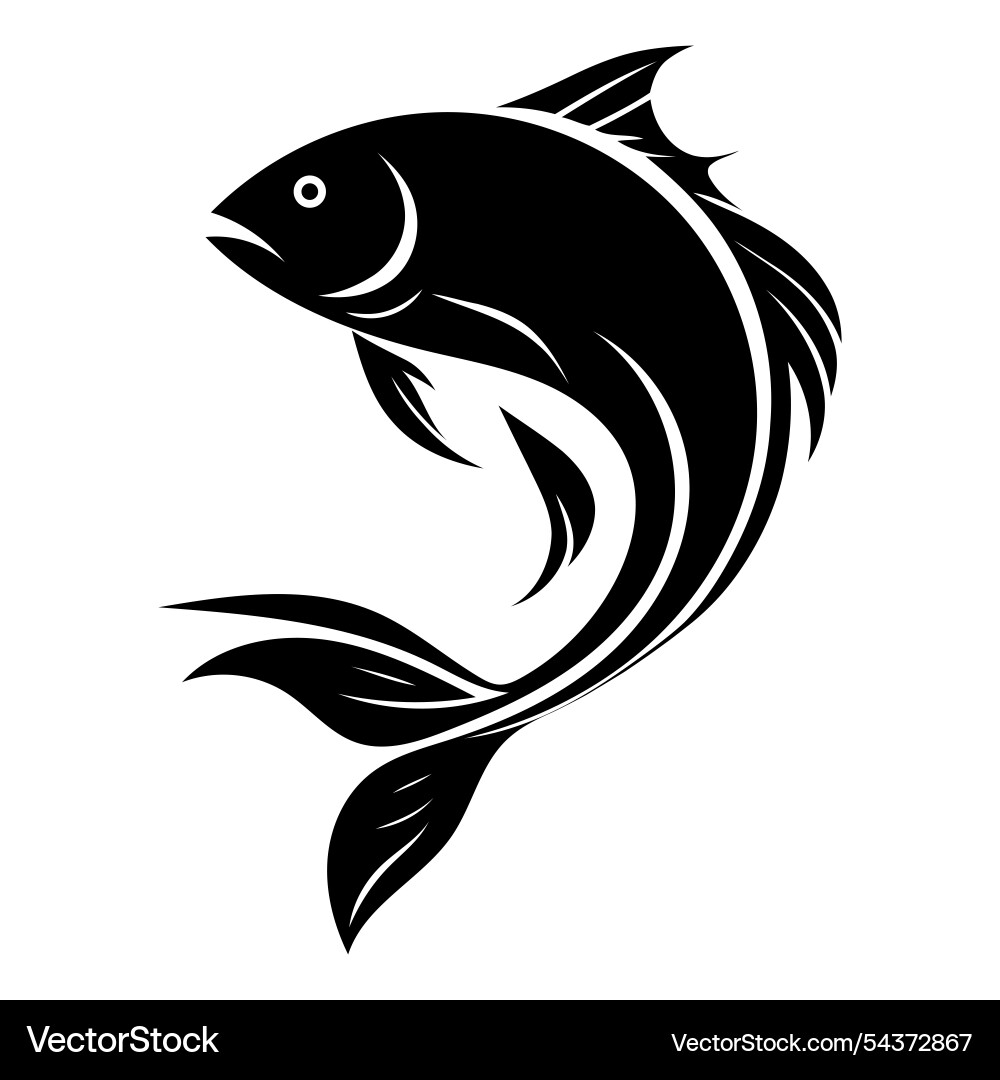 Fish logo icon design template elements Royalty Free Vector