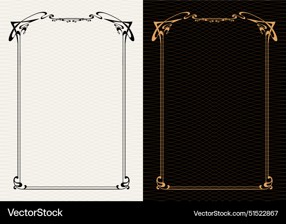 Luxury frame invitation card background Royalty Free Vector