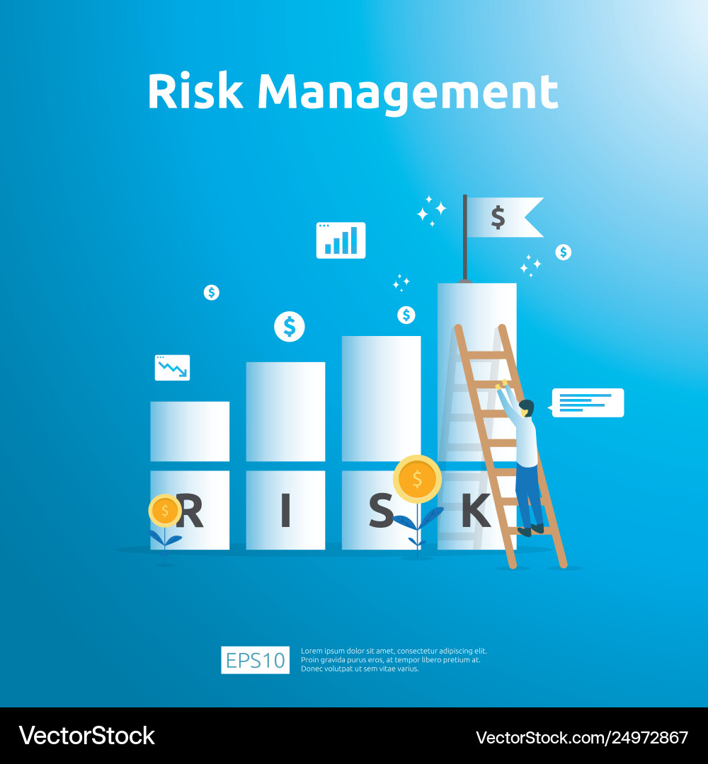 Risk management and financial identifying Vector Image