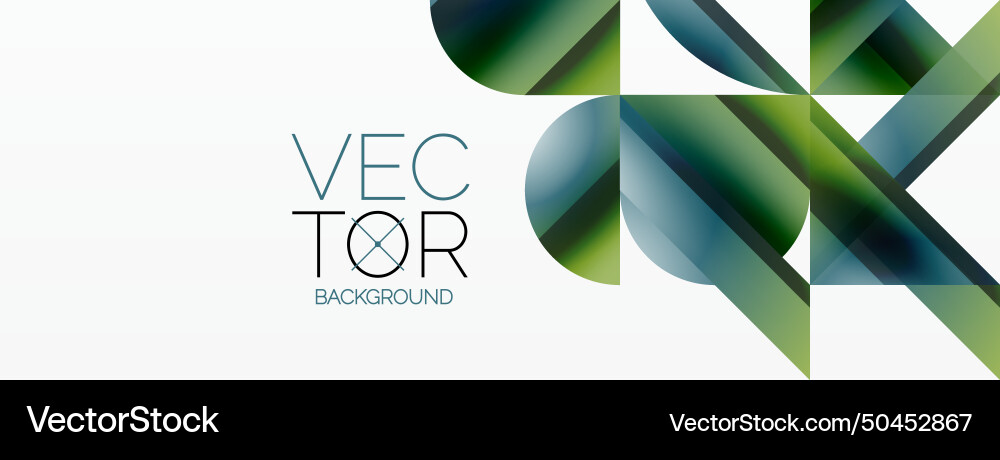 Vivid gradient triangles and circles on white Vector Image