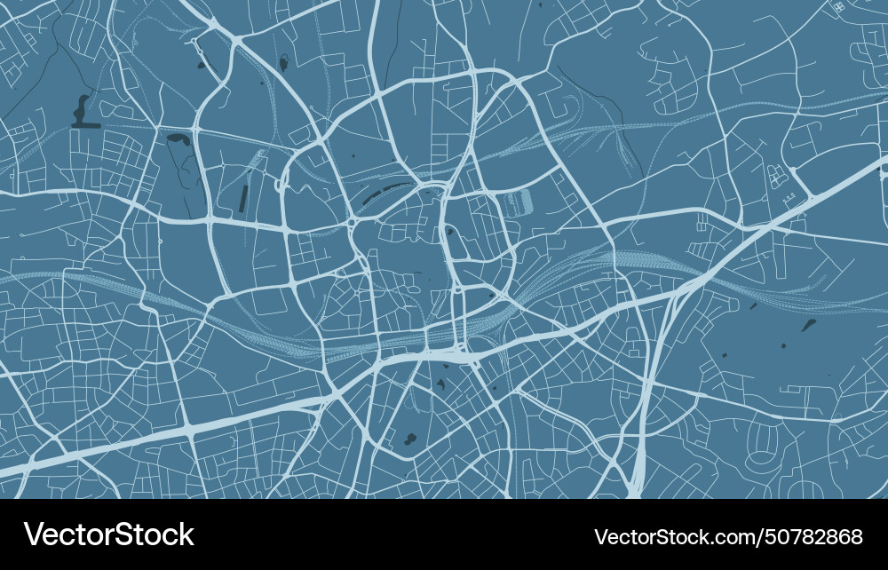 Blue essen map city in germany streetmap Vector Image